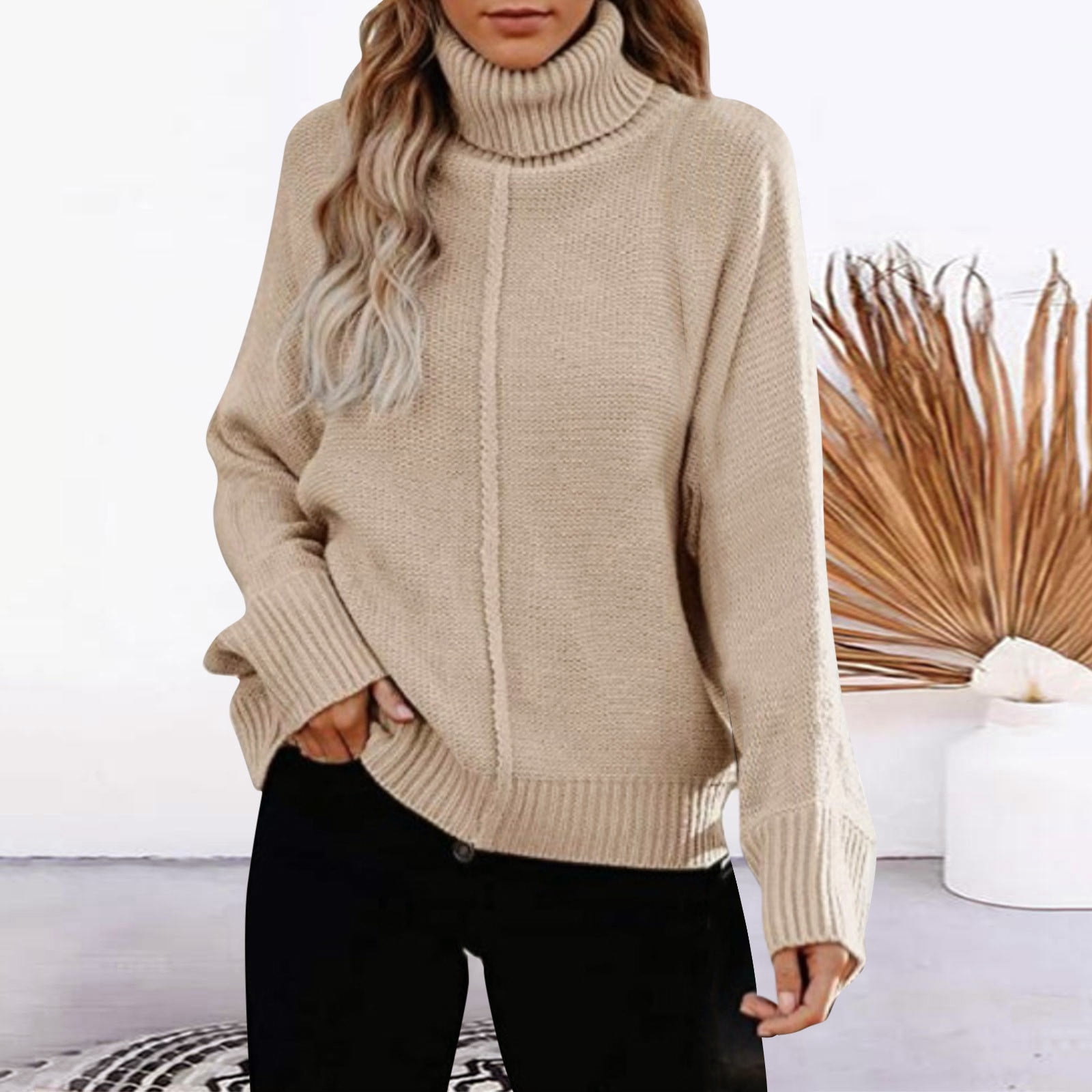 Dtydtpe Clearance Sales, Oversized Sweaters for Women, Women Turtleneck ...