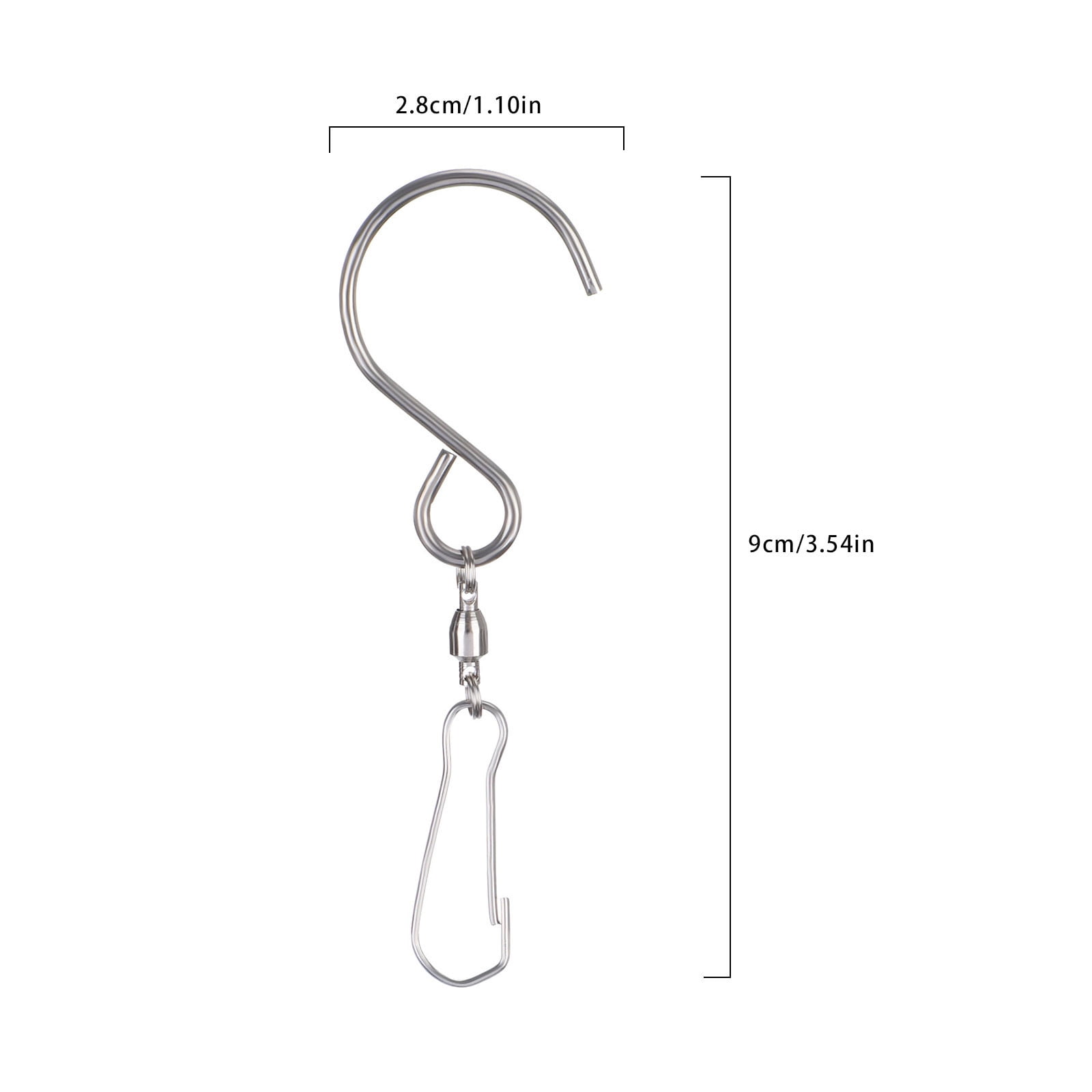 Dtydtpe Command Hook Metal Wind Turn Hook Wind Chime Hook Stainless ...