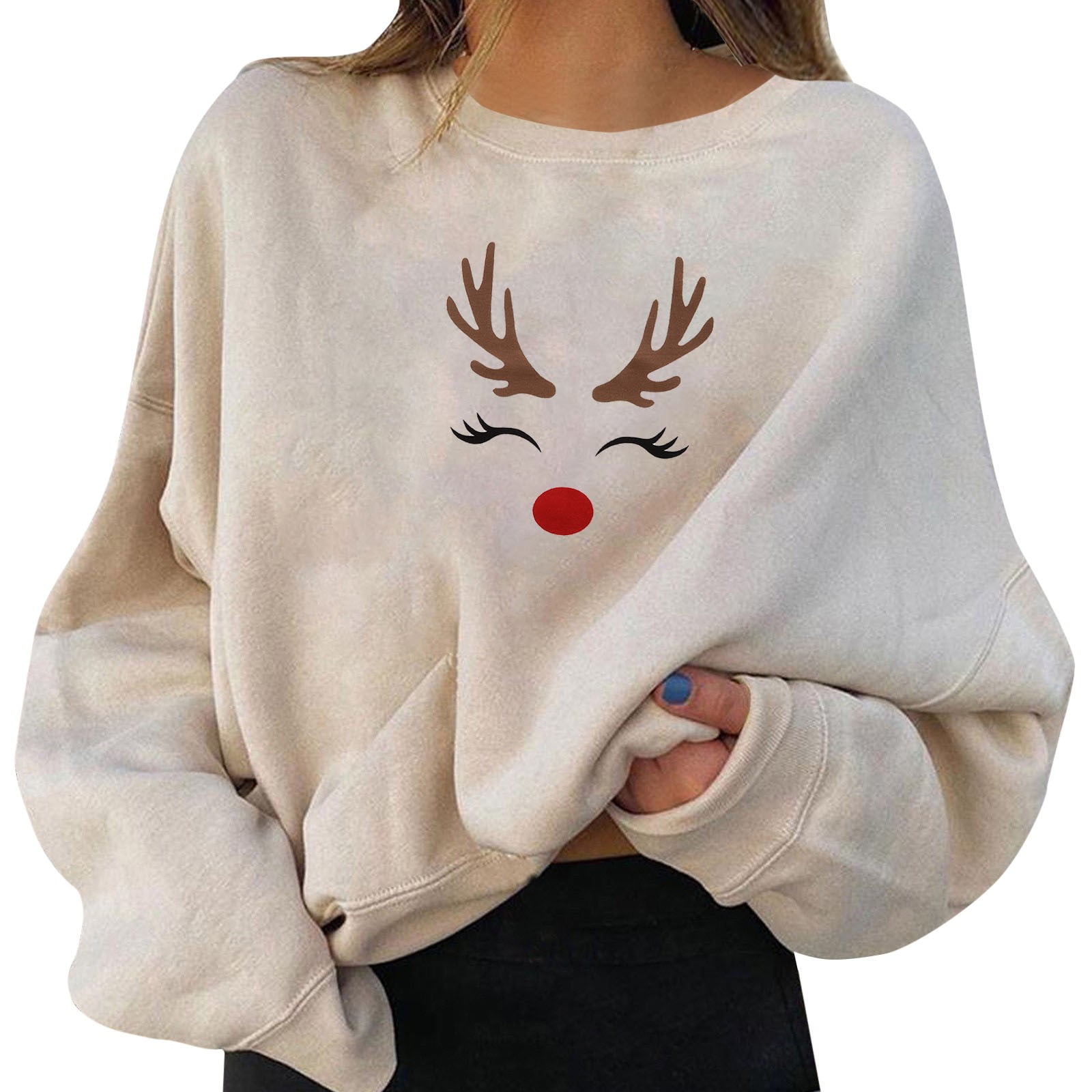 Dtydtpe Sweatshirt for Women, Christmas Women's Holiday Party Pullovers ...
