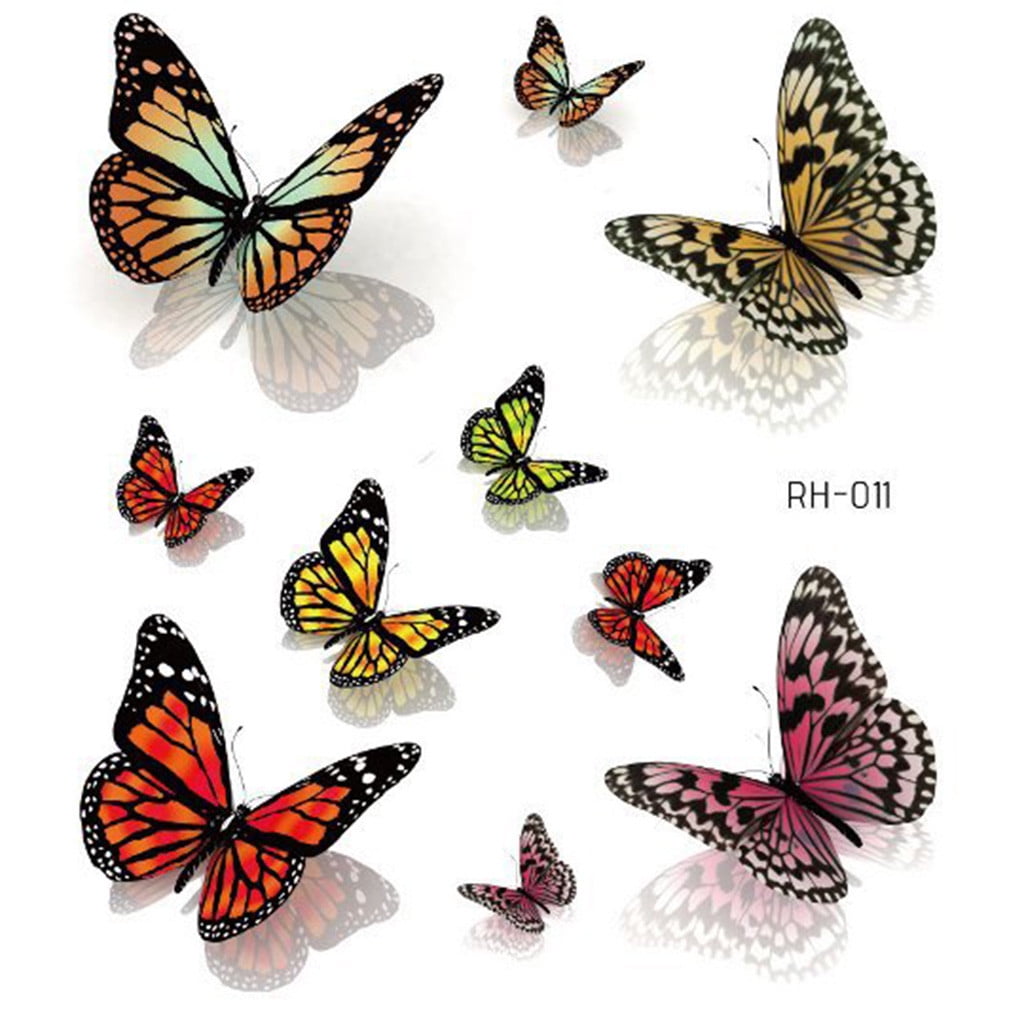 Dtydtpe Trendy 3D Tattoo Stickers Colorful Waterproof Temporary Tattoo ...