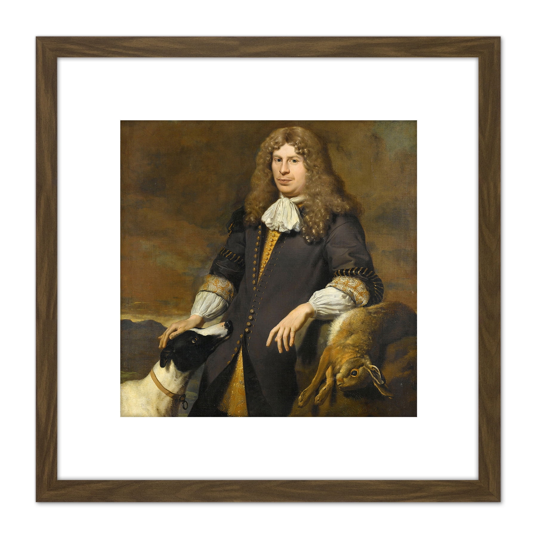 Du Jardin Portrait Jacob De Graeff 8X8 Inch Square Wooden Framed Wall ...