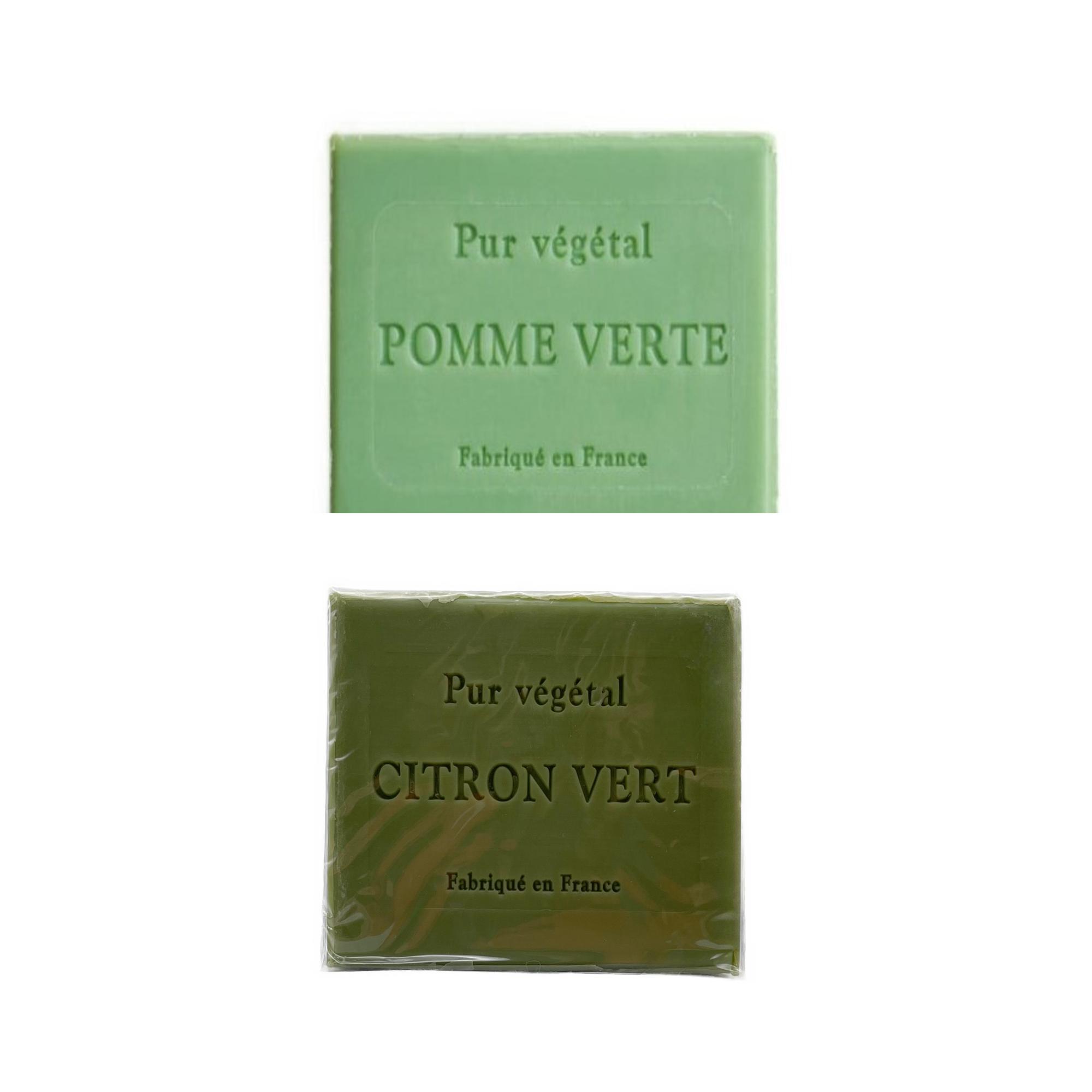 Du Monde a La Provence Pomme Vert Green Apple/Citron Vert Lime Soap ...