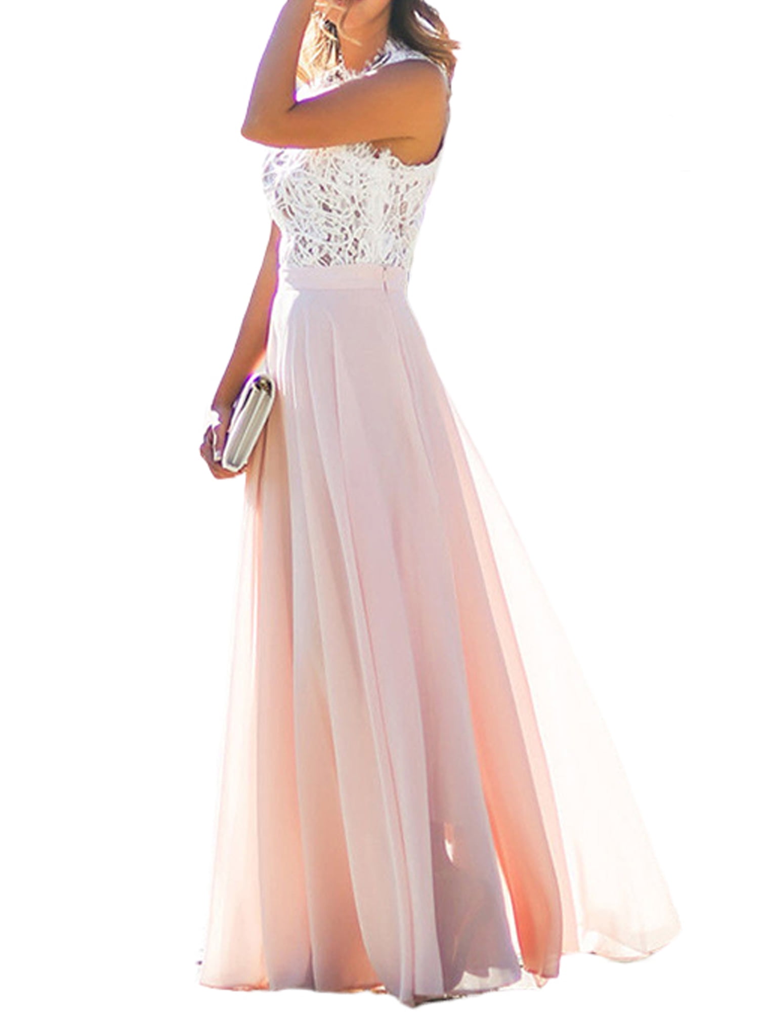 DuAnyozu Women Summer Lace Maxi Prom Sundress Chiffon Long Dress ...