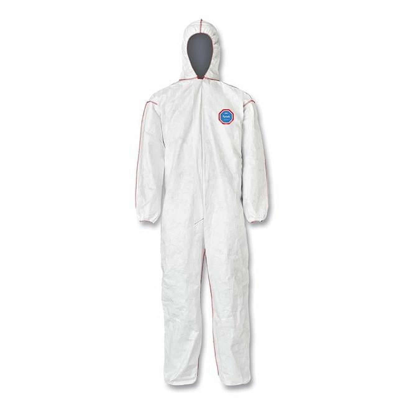 Dupont Coverall Relaxed Fit Standard Fit Hood Storm, White - Medium ...