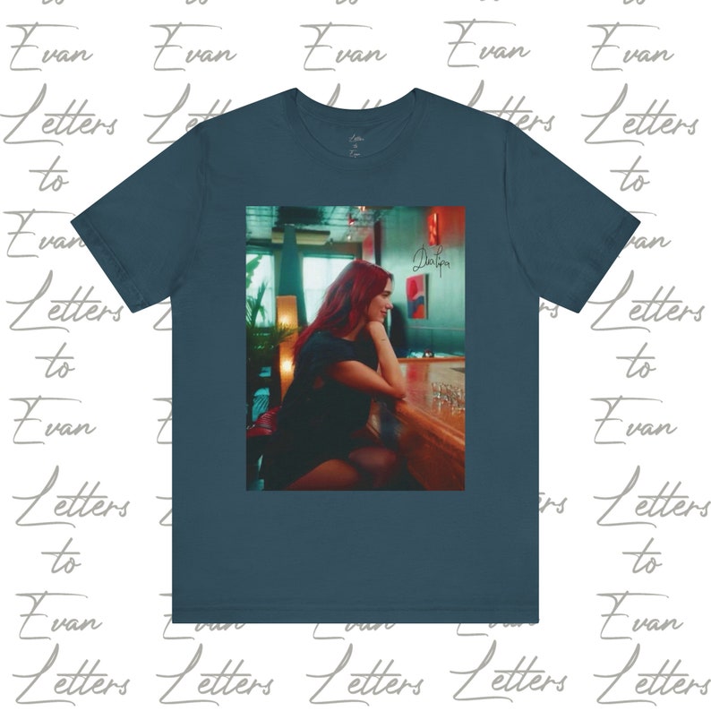 Dua Lipa Sitting At a Bar With Signature Tee Shirt - Walmart.com