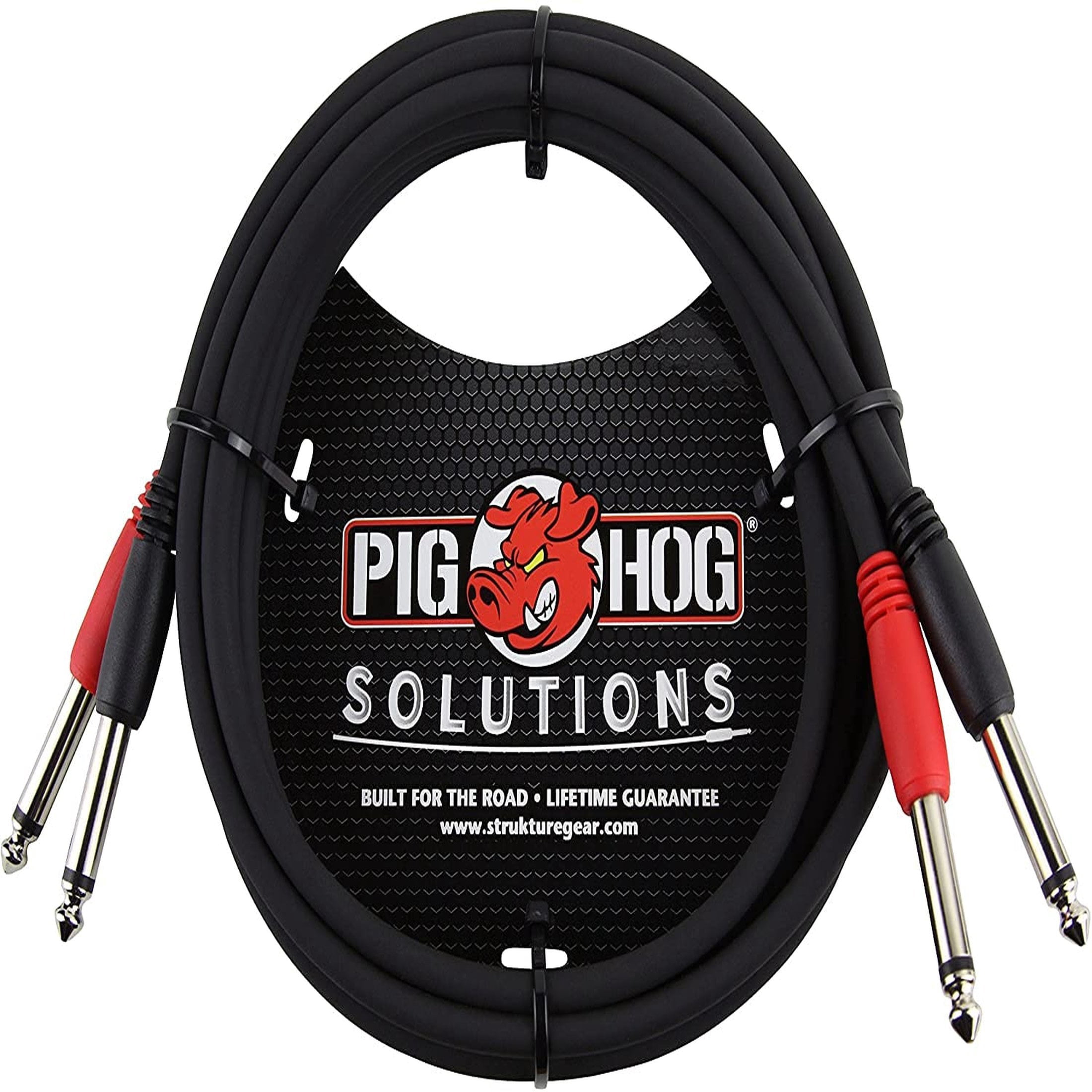 Dual 1/4 Inch Mono Male Cable - 6 Feet Length for Audio Connections ...