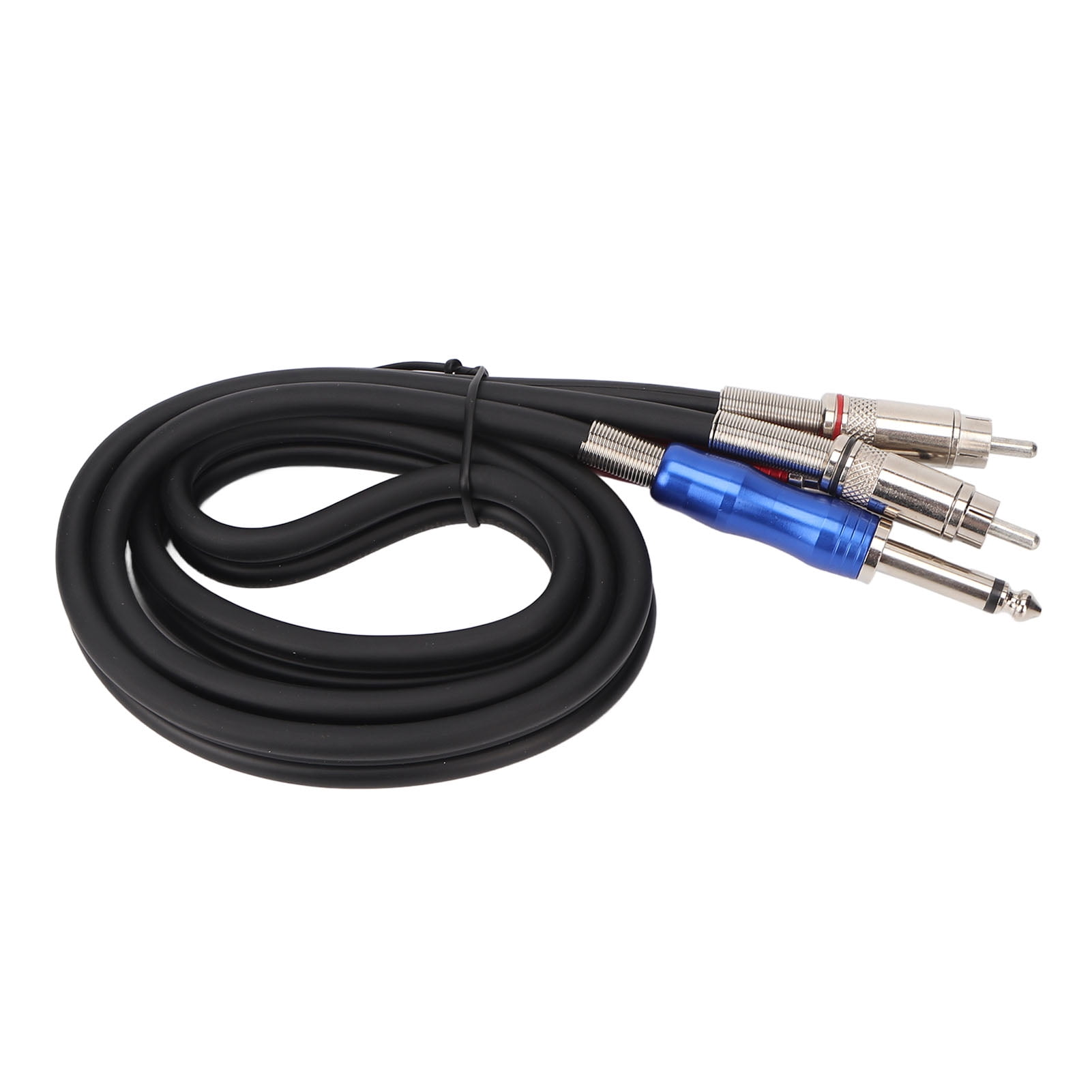 Dual 1/4 Inch TS to Dual RCA Stereo Sound Cable PVC Housing Flexible 6 ...