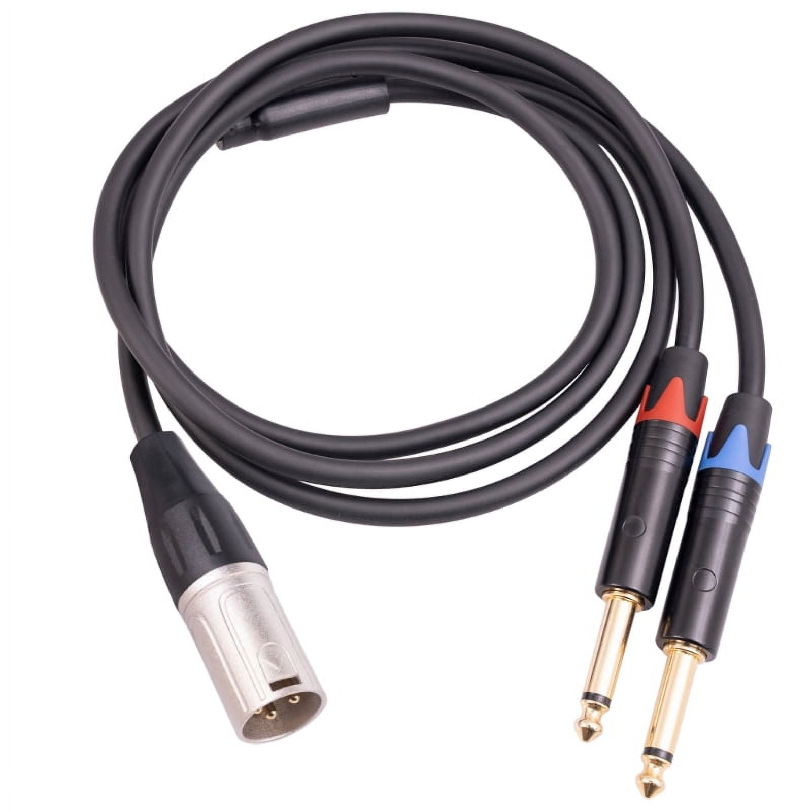 Dual 1/4 inch to XLR Male Y Splitter Cable, 3Pin Male XLR to Dual 6 ...