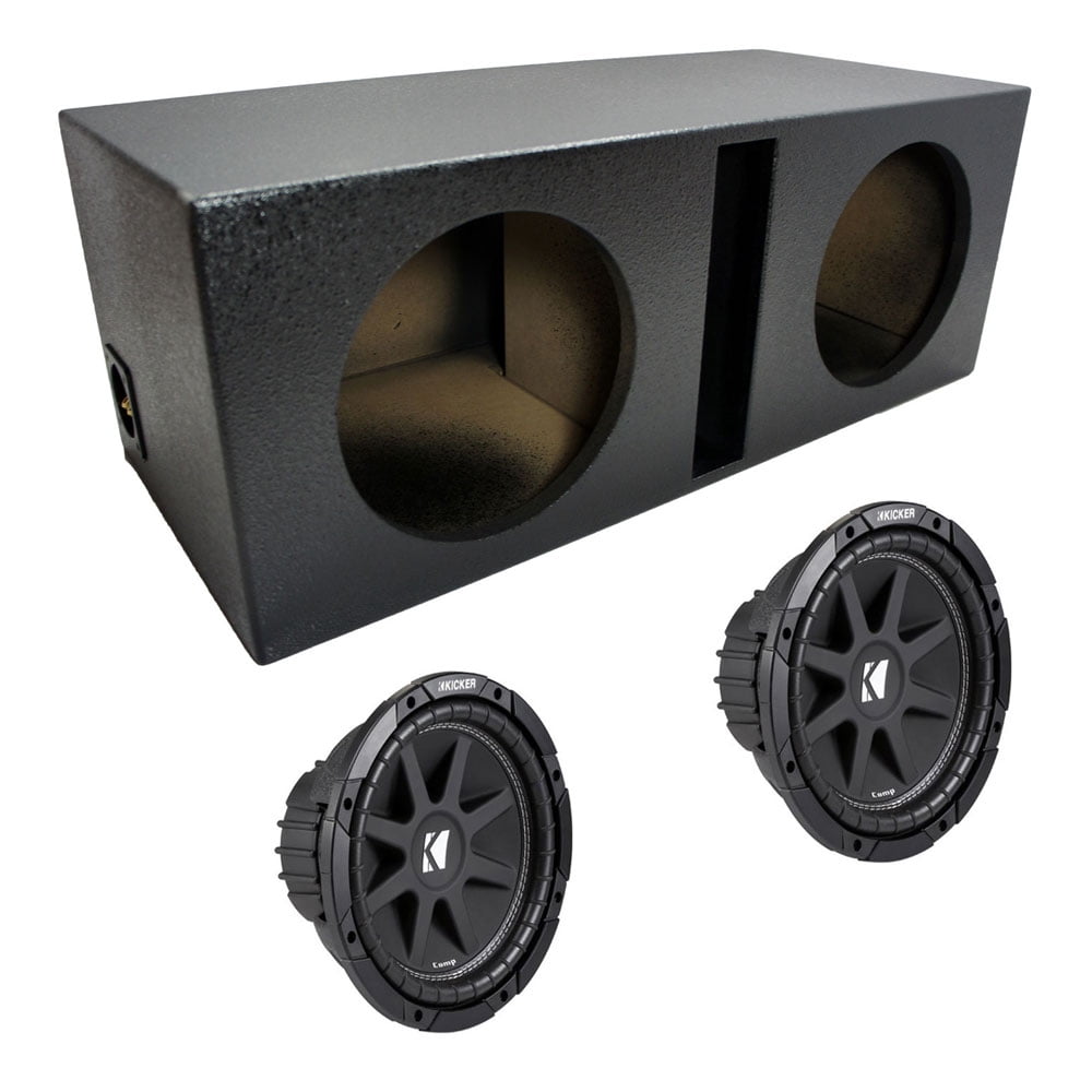 Dual 10" Loaded Kicker C10 Subwoofer Box Enclosure Package W/ 2 Ohms ...