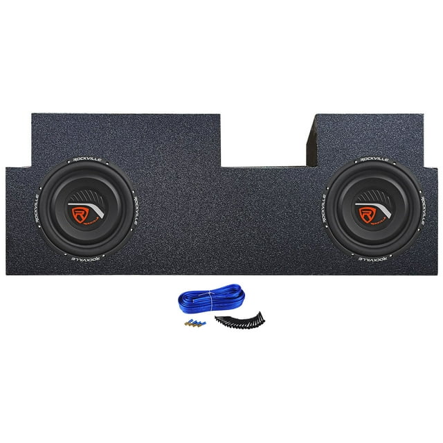 Dual 10" Rockville Subwoofers+Sub Box Enclosure Fits 2019- 2023 Jeep ...