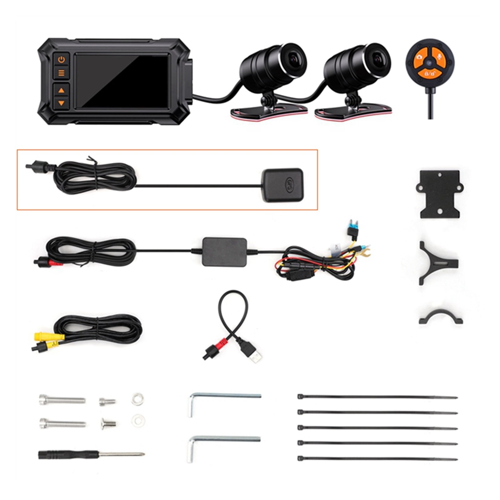 Dual 1080P Full HD Motorcycle Dashcam 3 Inch Waterproof IP67 Camera ...