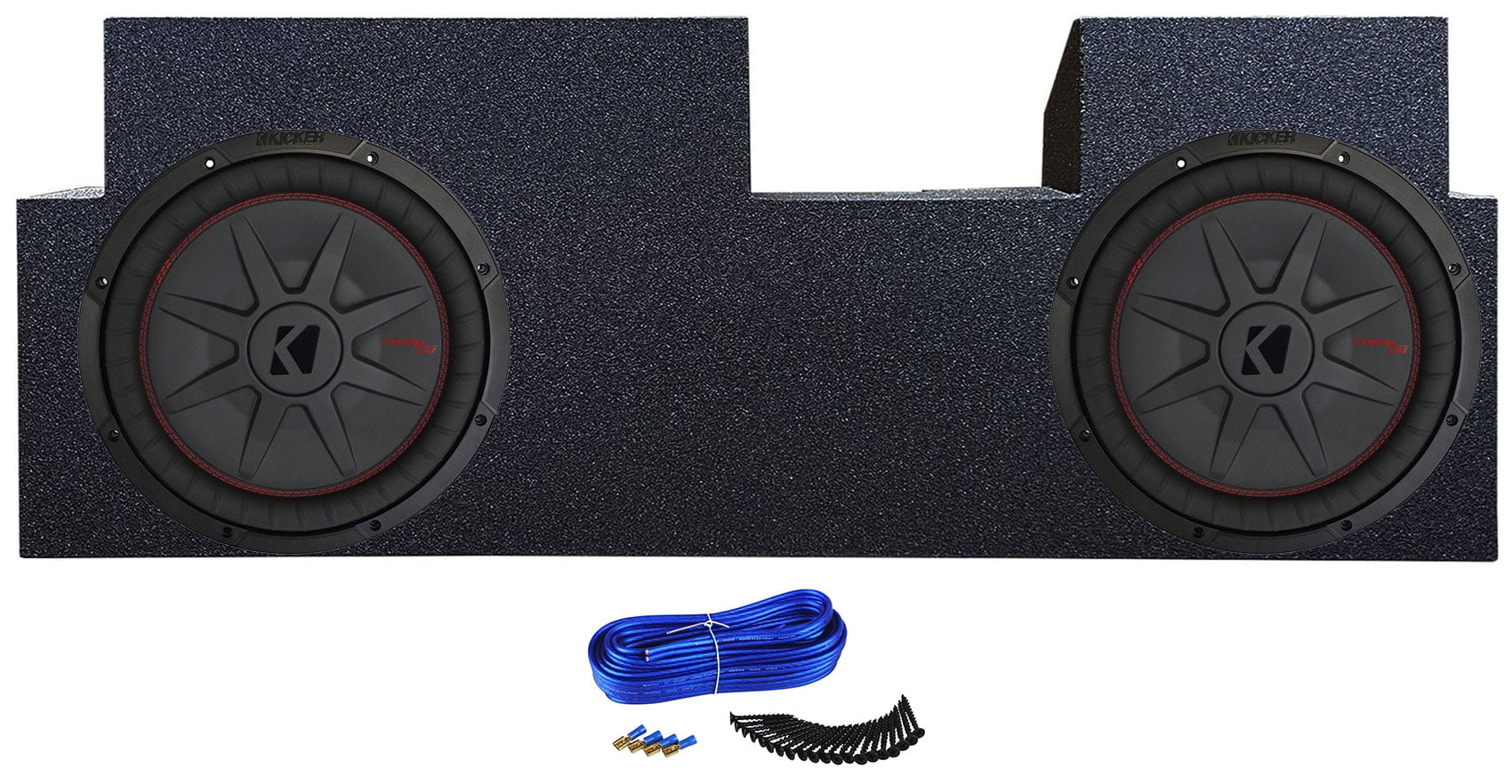 Dual 12" Kicker Subwoofers+Sub Box Enclosure Fits 2019- 2023 Jeep ...