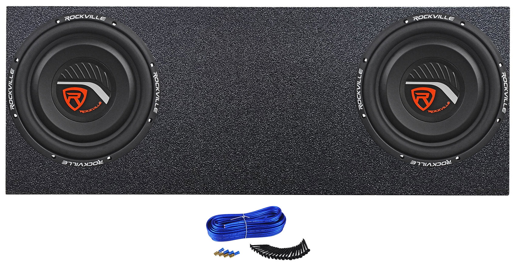 Dual 12" Rockville Subwoofers+Sub Box Fits 2022-2023 Toyota Tundra Crew ...