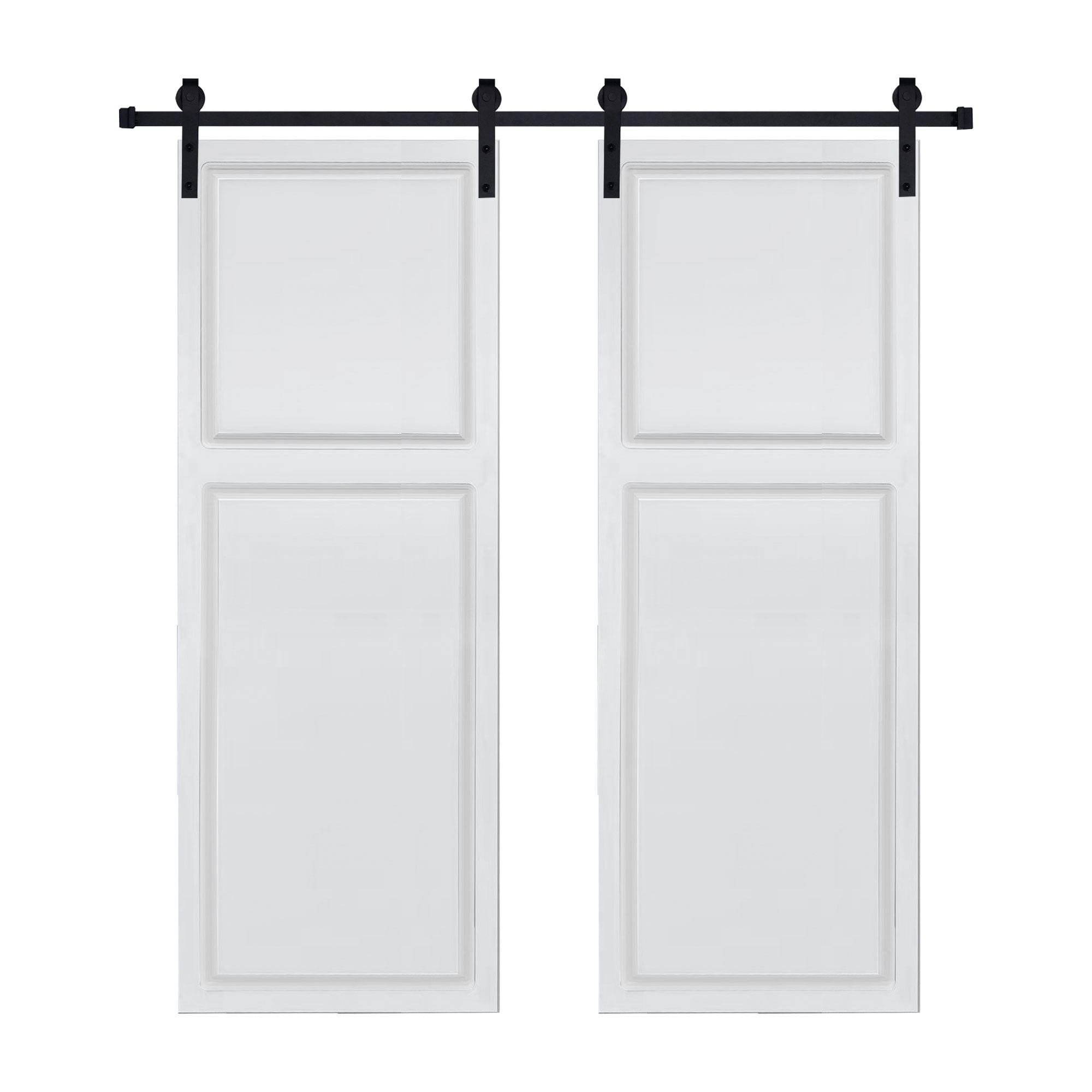 Dual 2-Panel Cottage style door 3/4" thick 46 in. x 80 in. MDF White ...