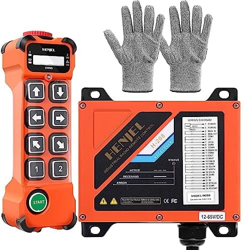 Dual 2 Speed 8 Channel Button Industrial Wireless Crane Radio Remote ...