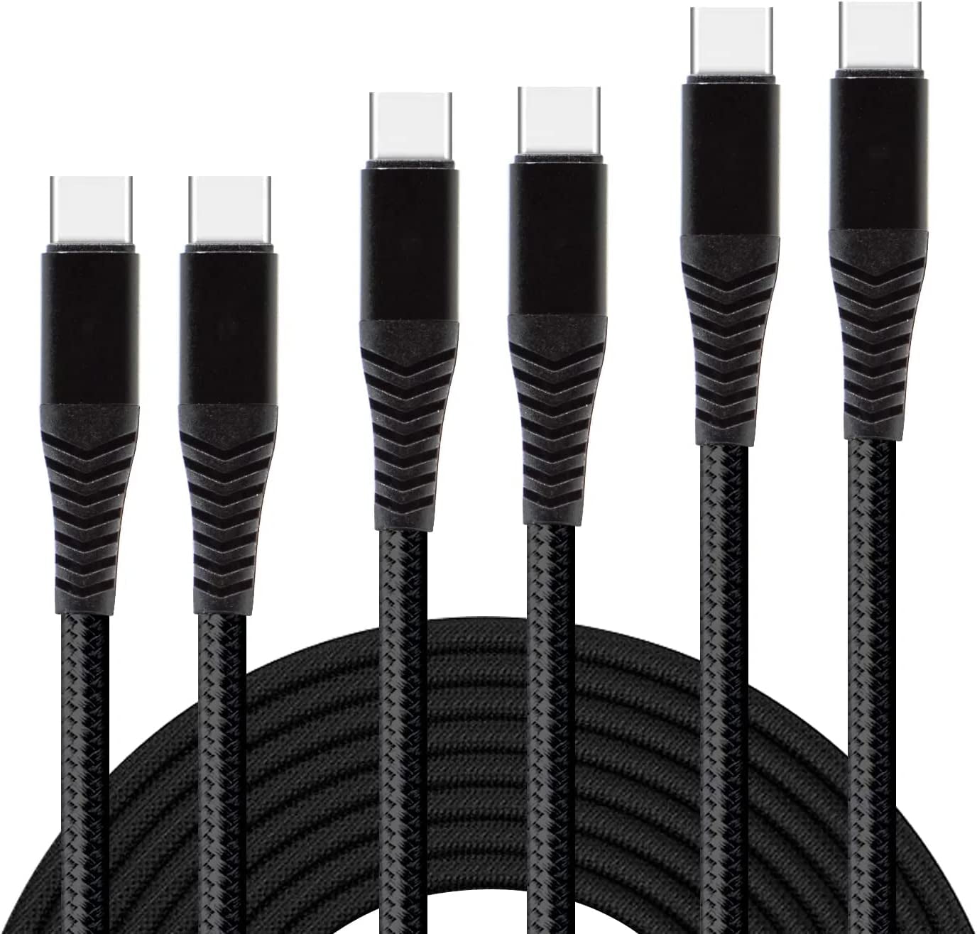 Dual 3Pack USB-C 20W Braided Cables Compatible with Samsung Galaxy S22 ...