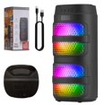 Dual 4” Portable Bluetooth Speaker Rechargeable Party Speaker With LED ...