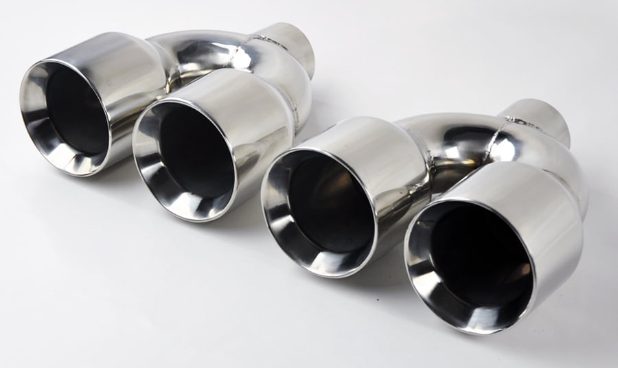 Dual 4" Quad Style Stainless Steel Exhaust Tips Fits Acura TL 2004-2014 ...