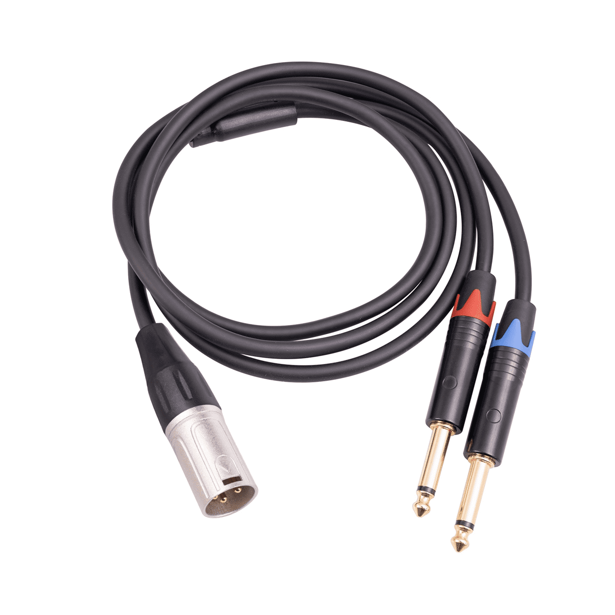 Dual 6.35mm 1/4 In to XLR Male Y Splitter Cable,3Pin XLR Male to Dual 6 ...