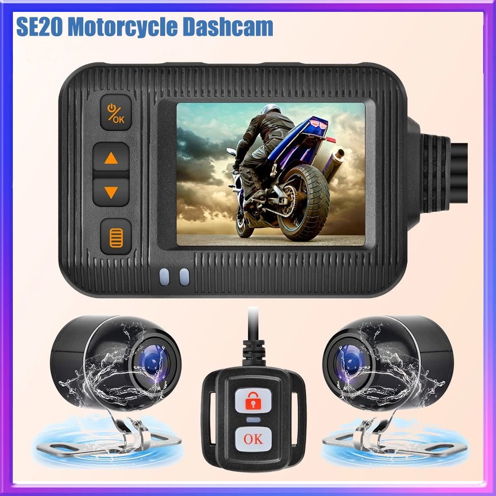 Dual 720P Motorcycle DVR Full Body Waterproof Moto Camera Dash Cam ...