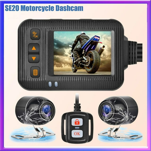 Dual 720P Motorcycle DVR Full Body Waterproof Moto Camera Dash Cam ...