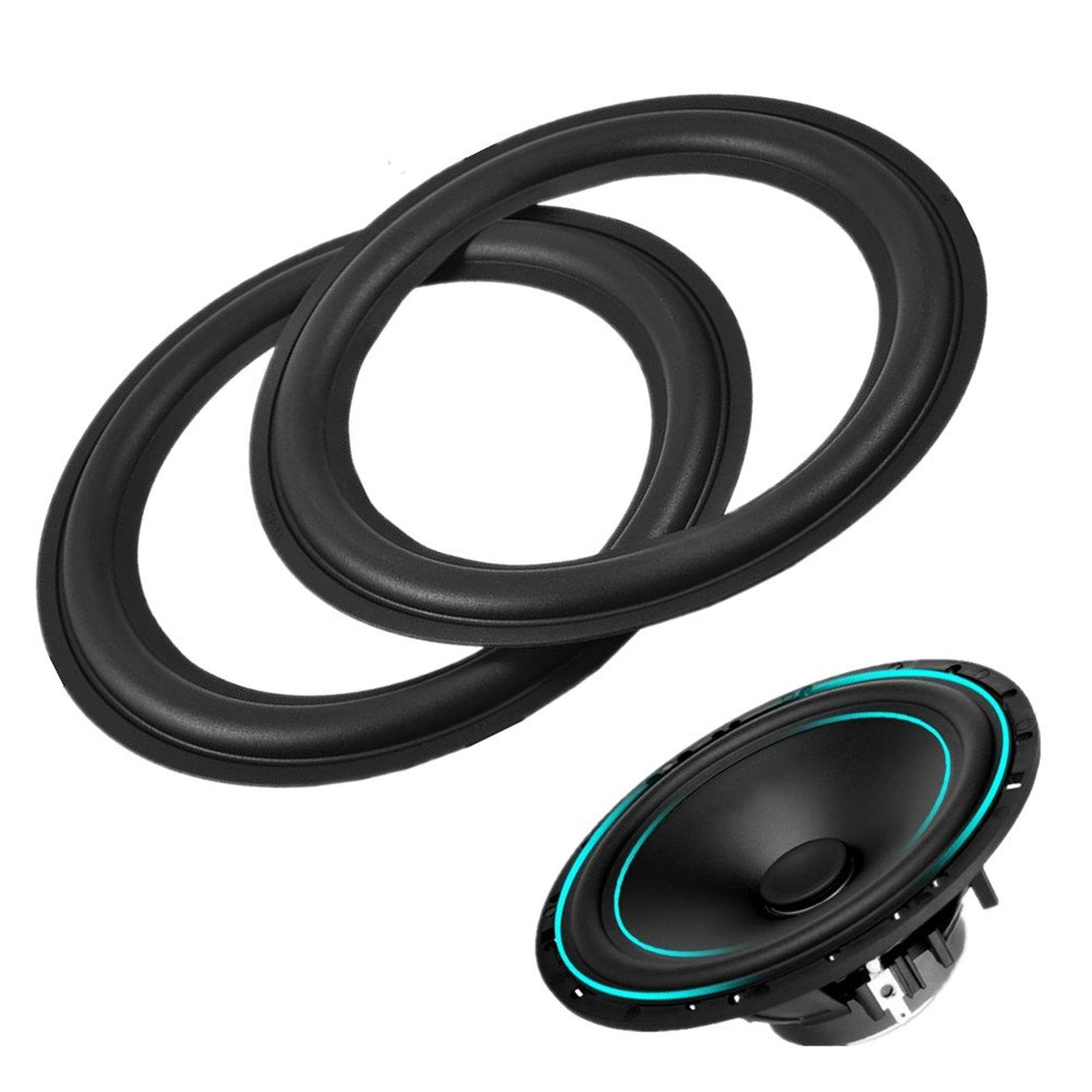 Dual 8 Inch Perforated Rubber Speaker Surround Repair Kit - Walmart.com