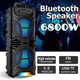 Dual 8" Portable Bluetooth Speaker Subwoofer Heavy Bass Sound PA System ...