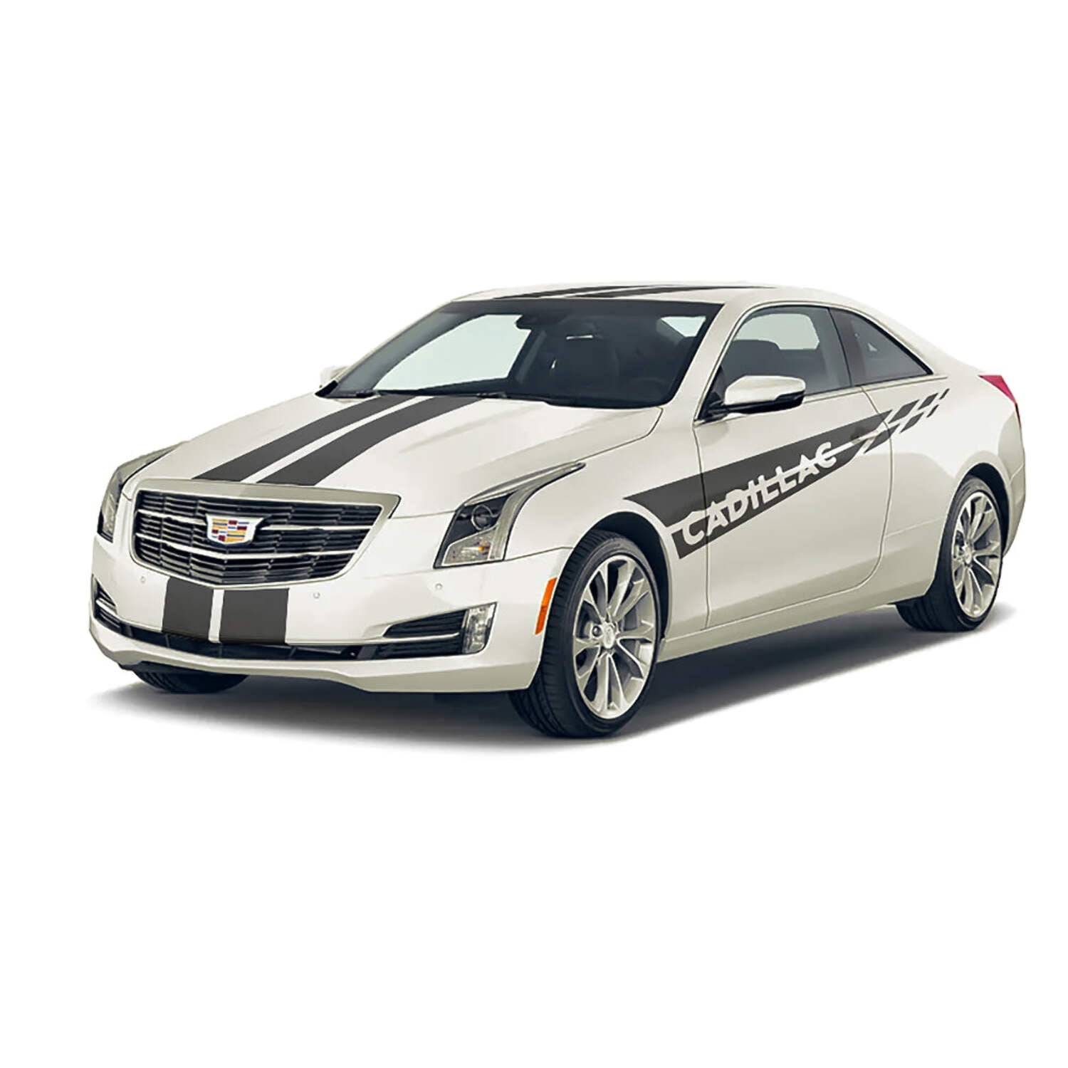 Dual 8 Racing Stripes Graphics Vinyl fits Cadillac ATS V Coup 2013 2019 ...