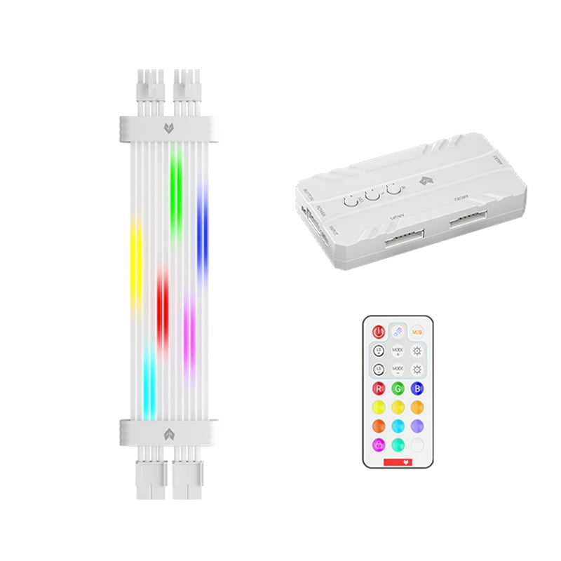 Dual 8Pin ARGB Graphics Card Power Supply Cable RGB Power Extension ...