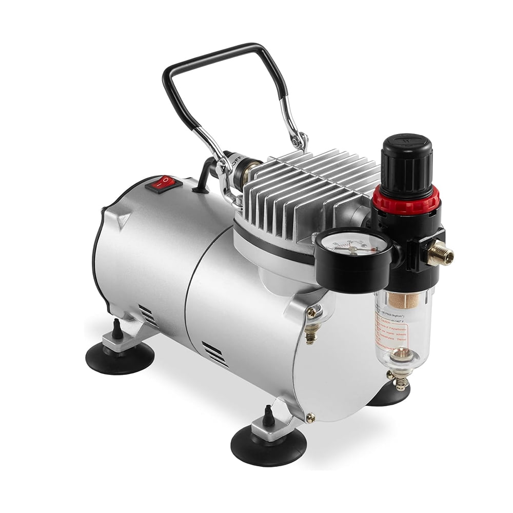 Dual Action Airbrush Kit with 3 Airbrushes, Quiet Portable Air Pump ...