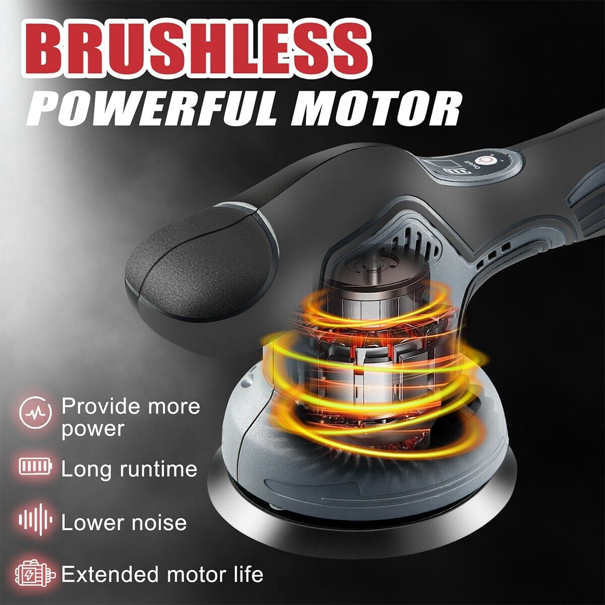 Dual Action Car Polisher Buffer Machine Cordless 5" Sander Polishing ...
