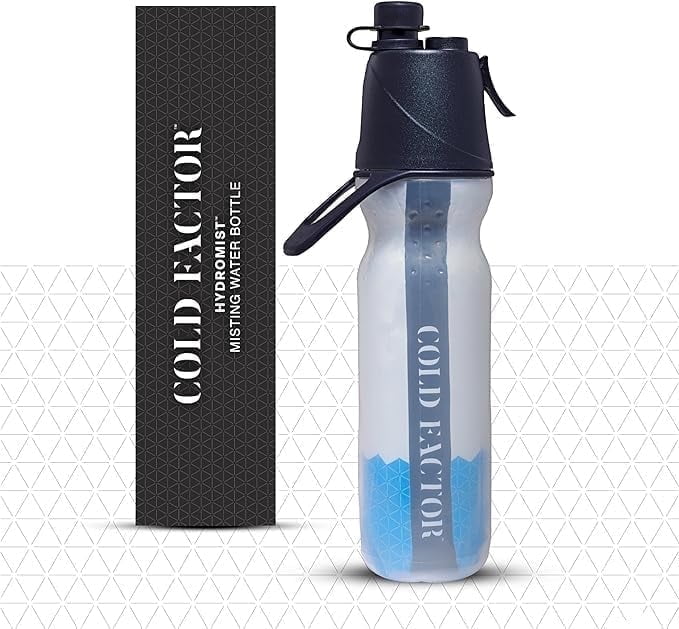 Cold Factor Dual-Action Misting Water Bottle, Blue , 20 oz– Stay ...