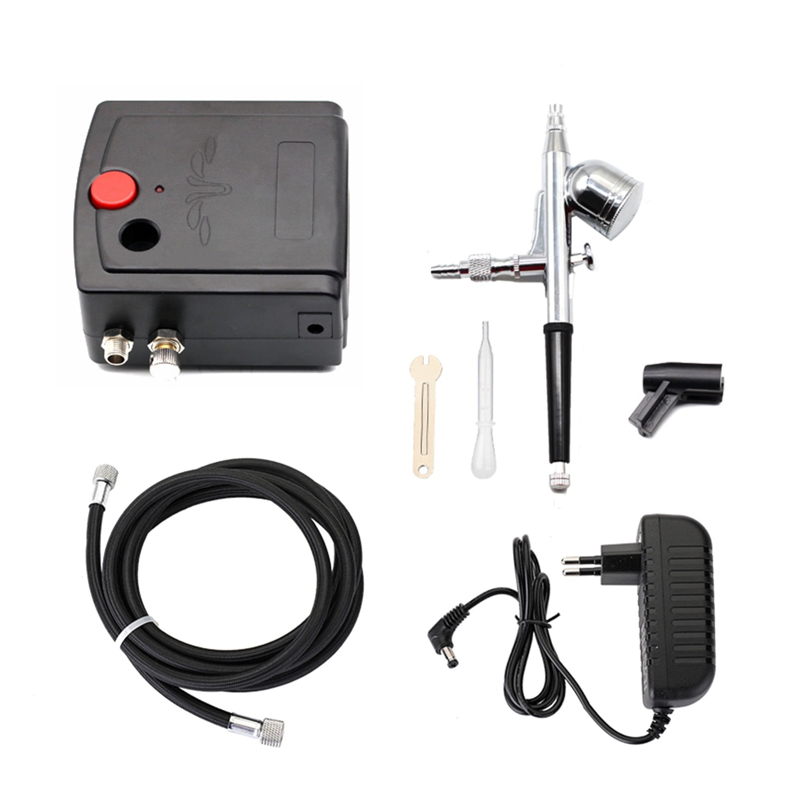 Dual-Action Spray Gun Airbrush With Compressor 0.3mm Airbrush Kit For ...