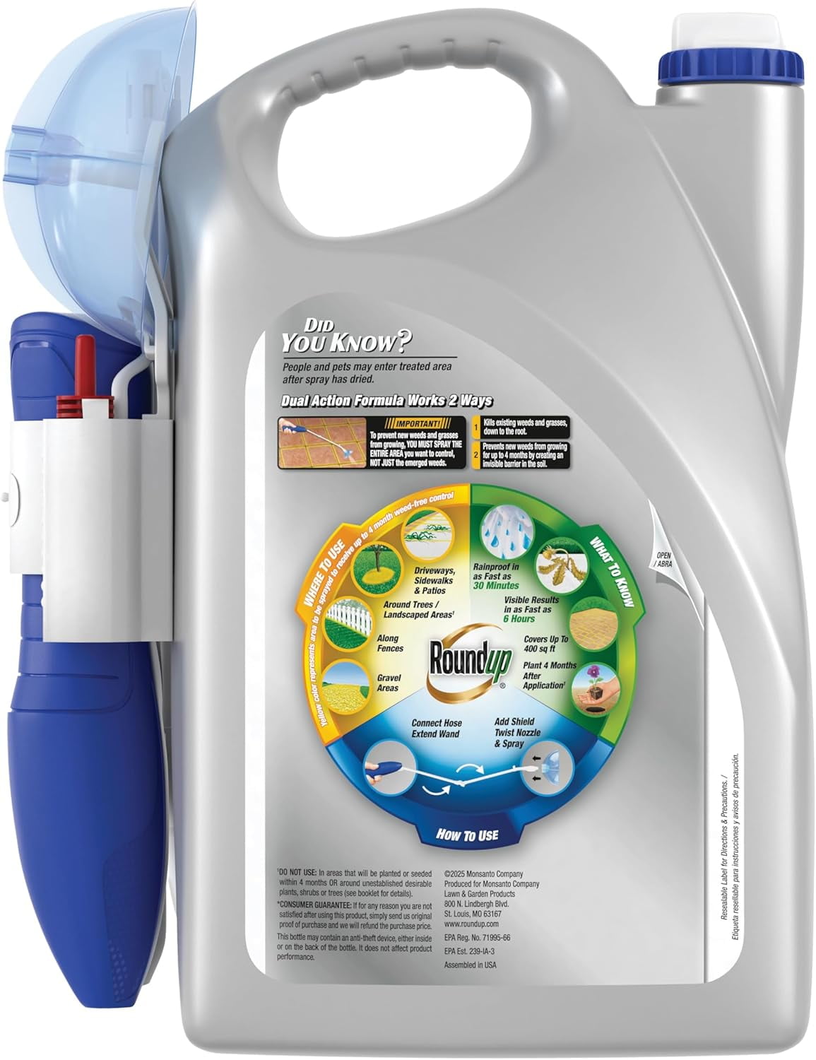 Dual Action Weed & Grass Killer Plus 4 Month Preventer with Sure Shot ...