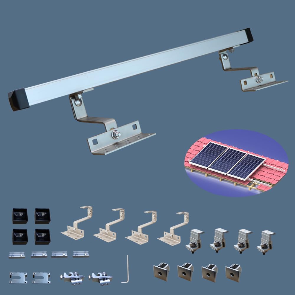 Dual Adjustable Solar Panel Mounting Bracket Kit for Metal, Sloped or ...