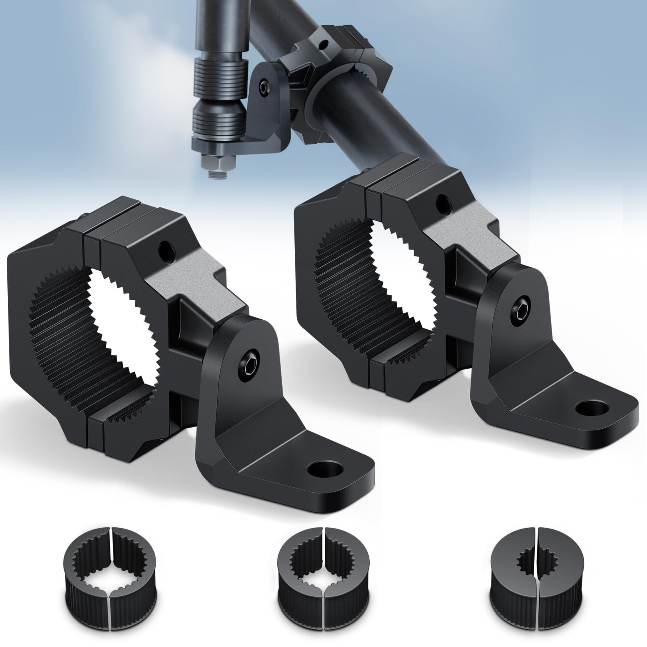 Dual Adjustable UTV Whip Mount Bracket for Light Bar and Antenna ...