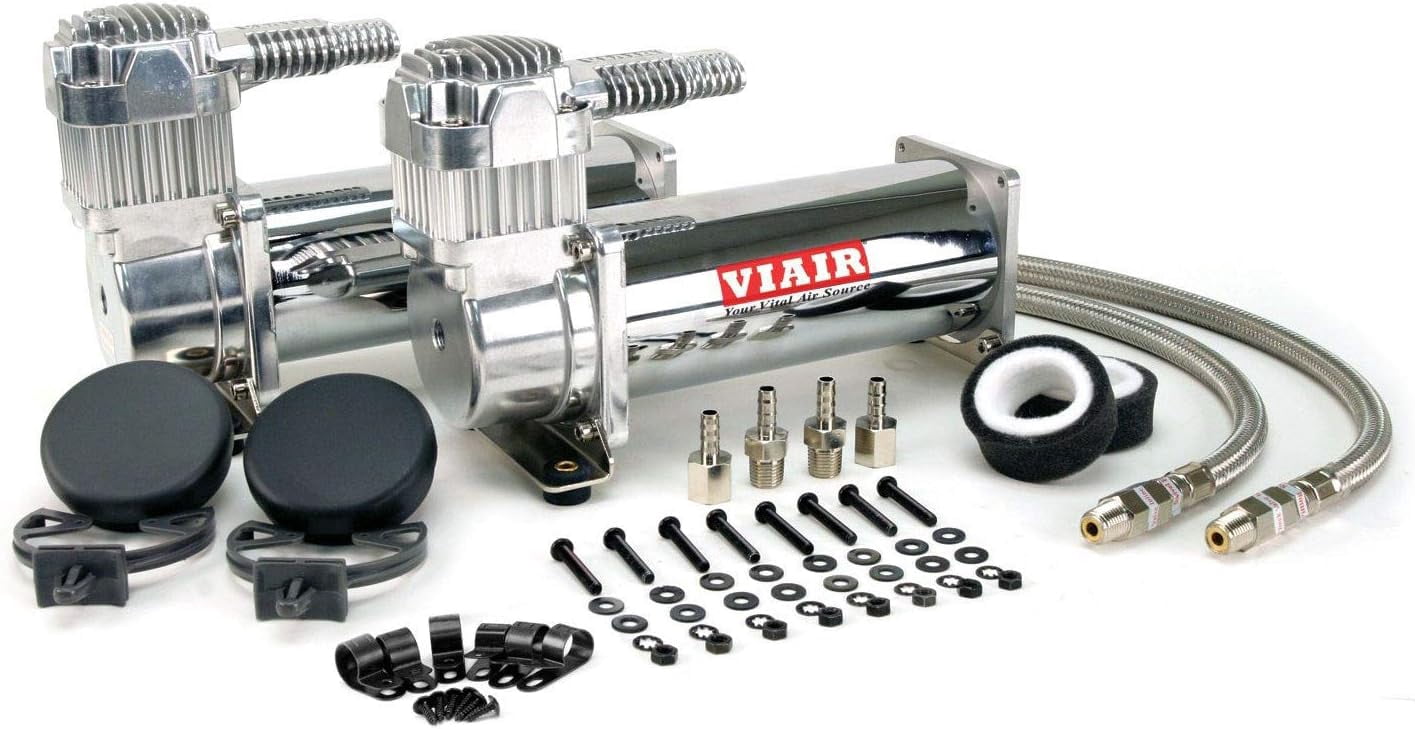 Dual Air Compressor for Air Suspension (2 Pack) 12V Continuous Duty ...