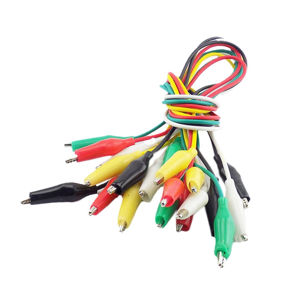 Dual Alligator Clips Test Lead Set Double-ended Crocodile Clamps Jumper ...