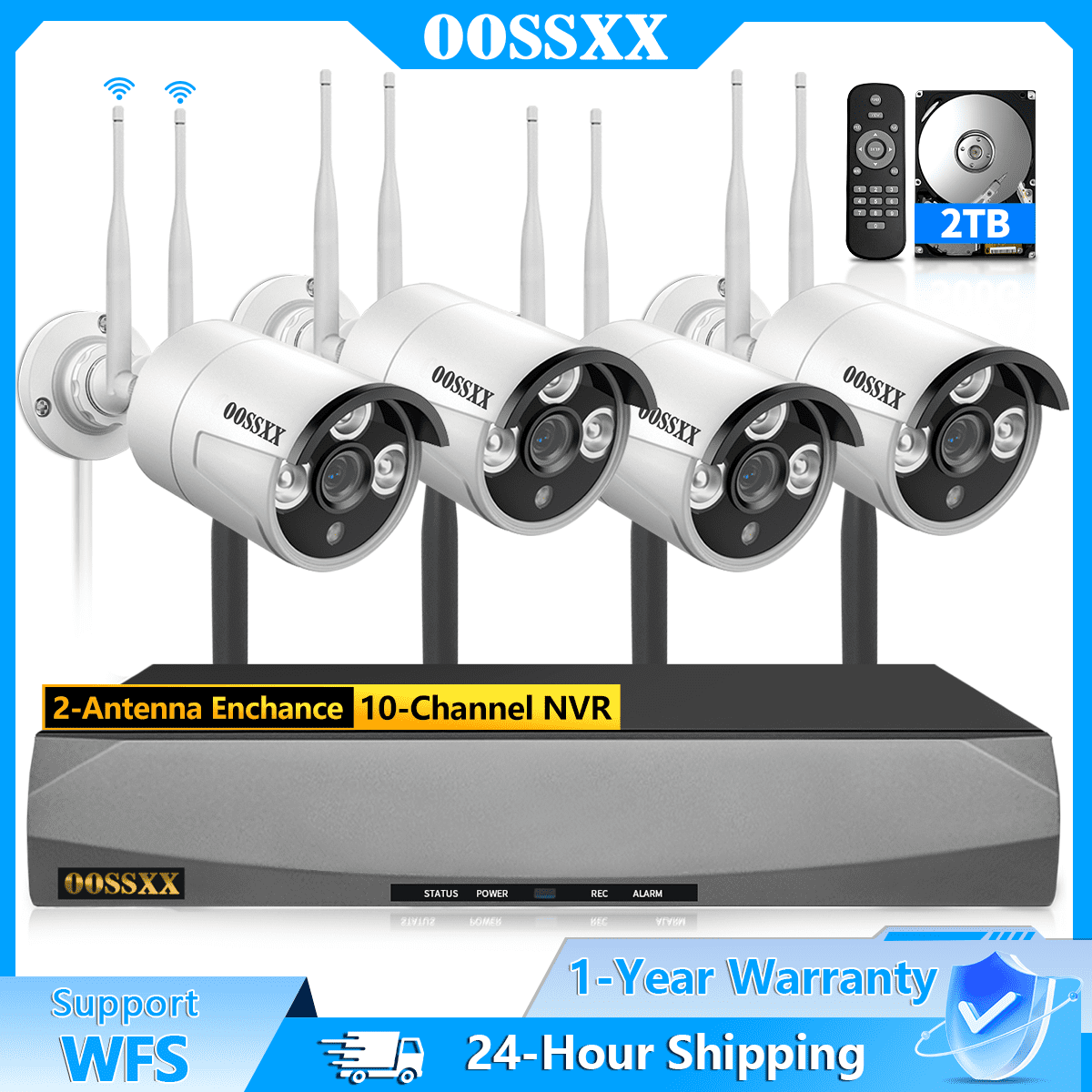 (Dual Antennas for Wi-Fi Enhanced)OOSSXX AI Human Detected 3.0MP ...