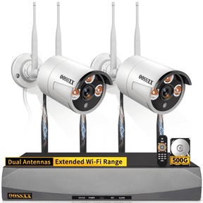Hiseeu Outdoor Wireless Security Camera System, 4-Pack 3MP with 10CH ...