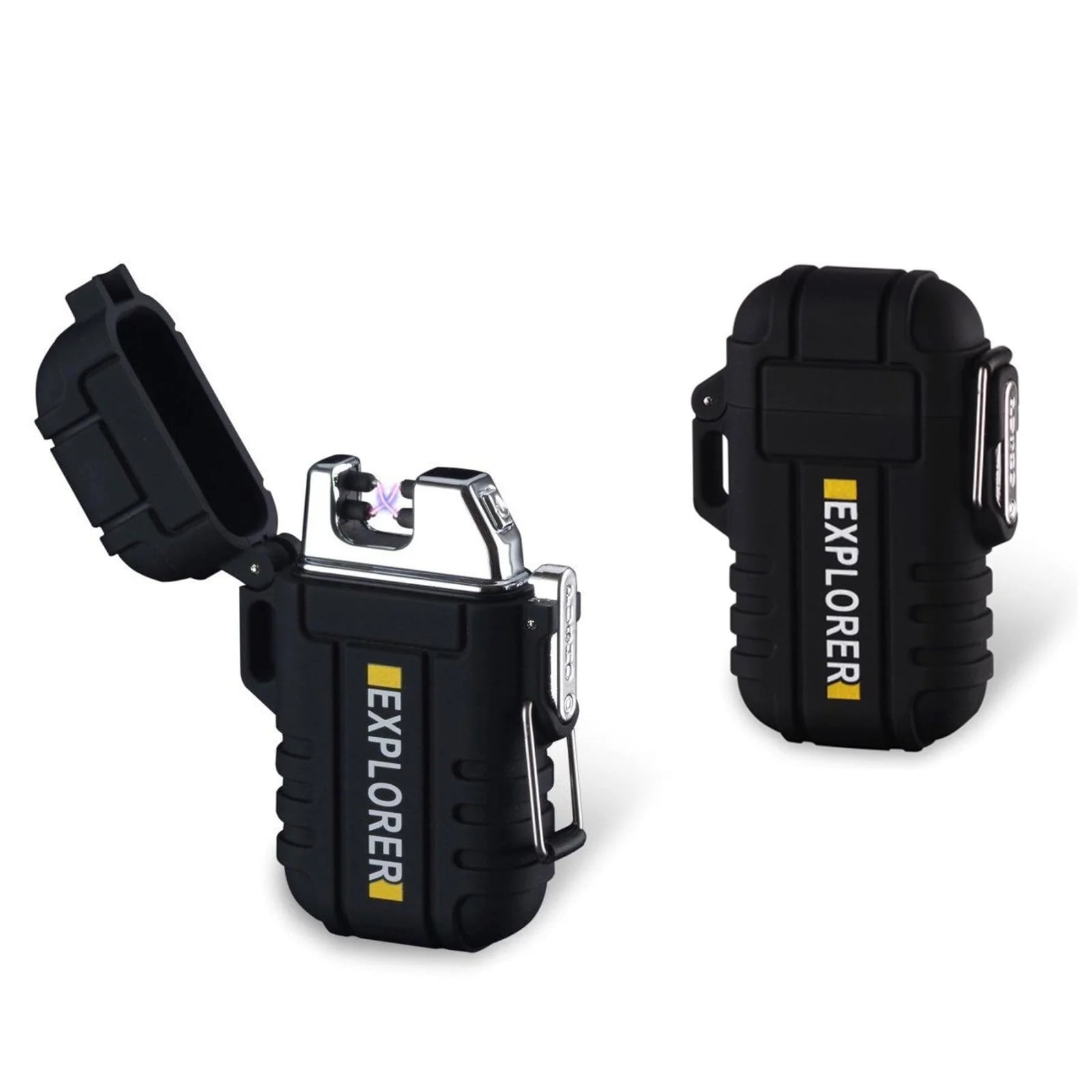 Dual Arc Plasma Electric Rechargeable Flameless Lighter Waterproof ...