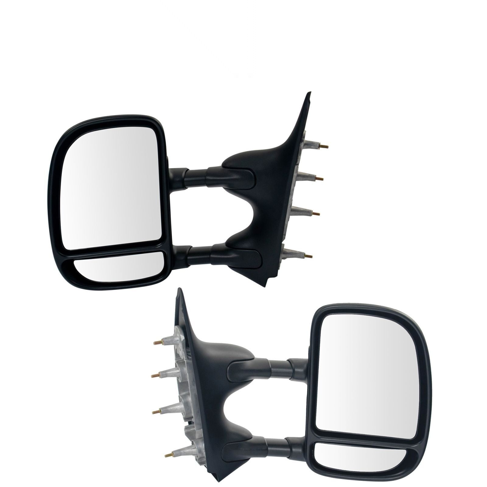Dual Arm Extendable Folding Textured Black Towing Mirrors for 2002-2021 ...