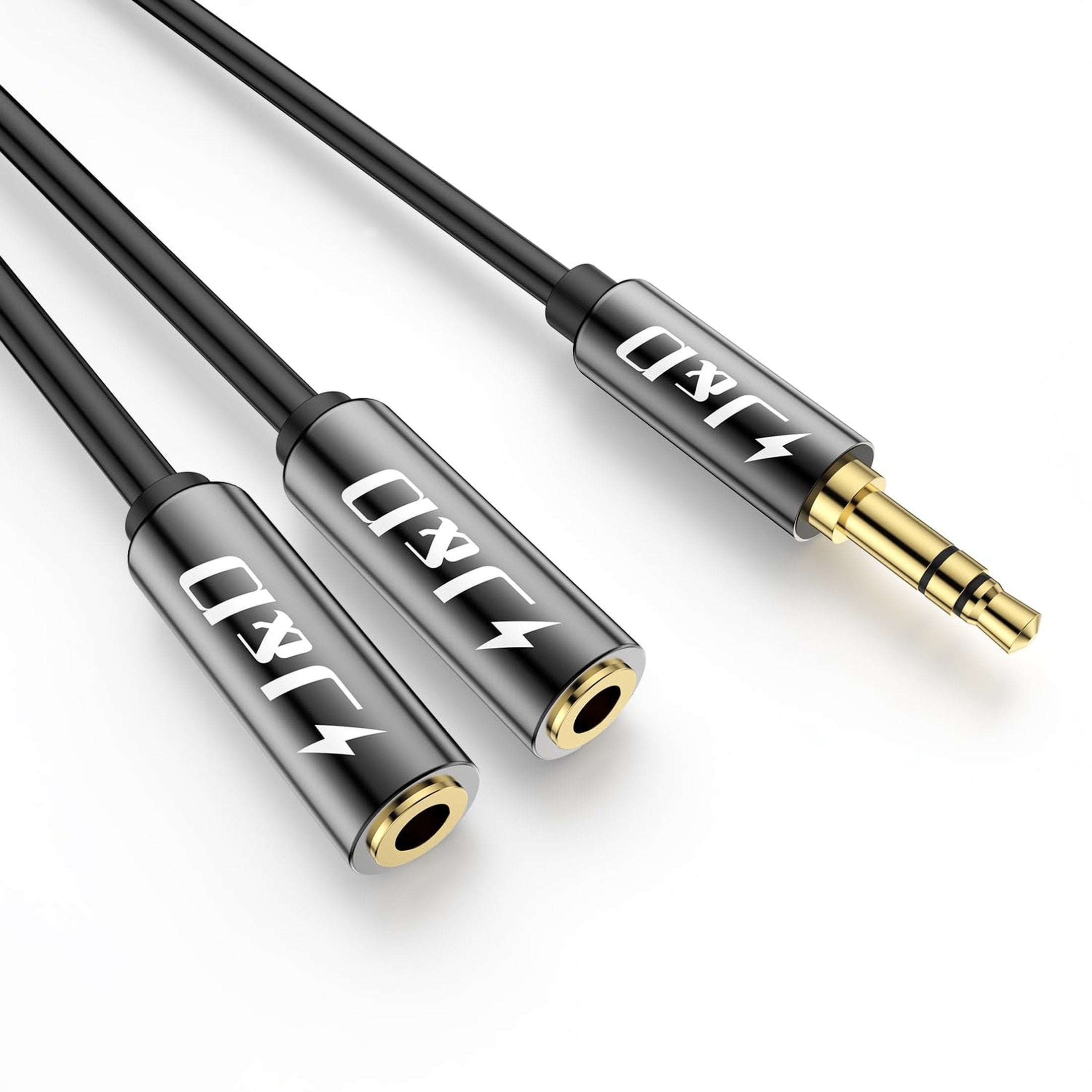 Dual Audio Splitter Cable for Headphones 3.5mm TRS Y Adapter 0.65 Feet ...