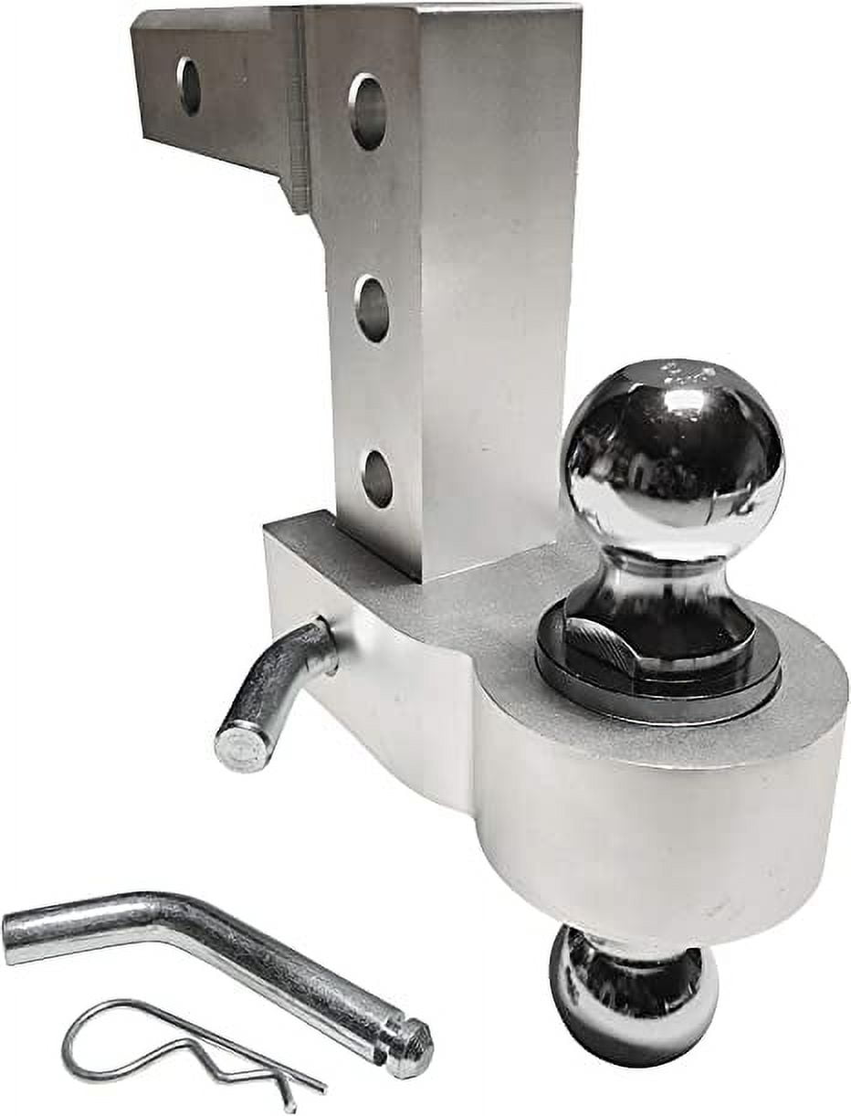 Dual Ball Aluminum Adjustable Drop Hitch (2" Ball and 2-5/16" Ball ...