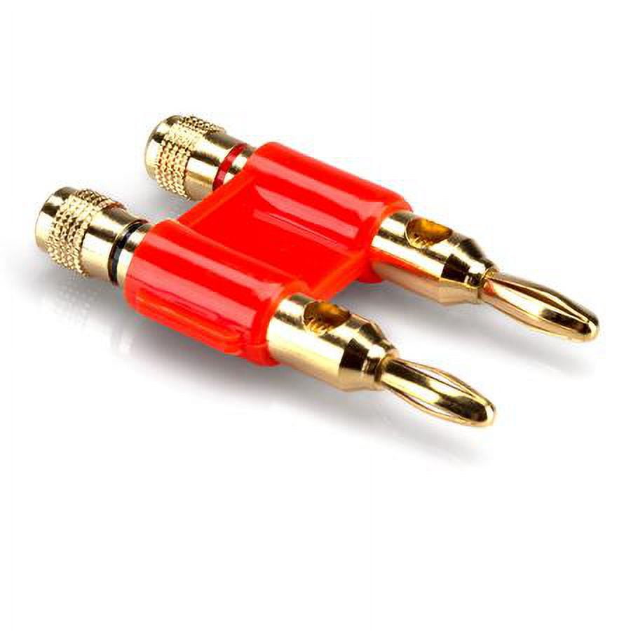 Dual Banana Connector, Red - Walmart Business Supplies