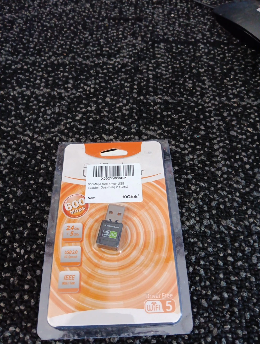 Dual Band Usb Adapter (Wireless) 600Mbps 2.4/5 Ghz Nip Free Shipping ...