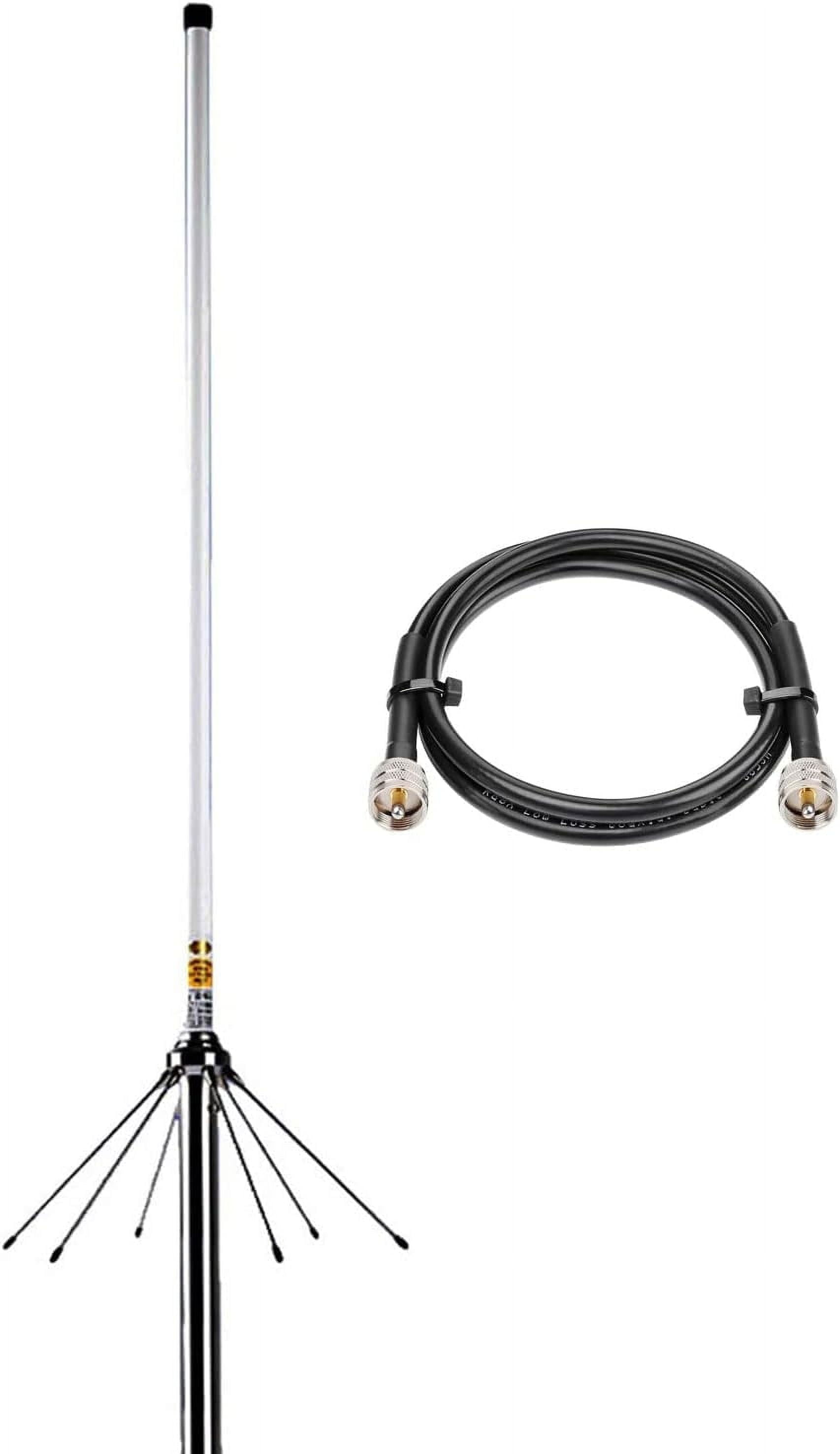Dual Band VHF UHF Ham Radio Base Antenna for Two-Way Radio with 10meter ...