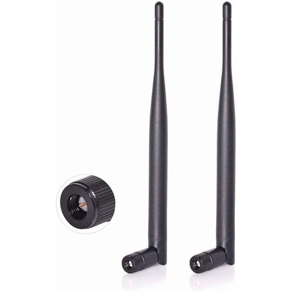 Dual Band WiFi 2.4GHz 5GHz 5.8GHz 6dBi SMA Male Antenna (2-Pack) for ...