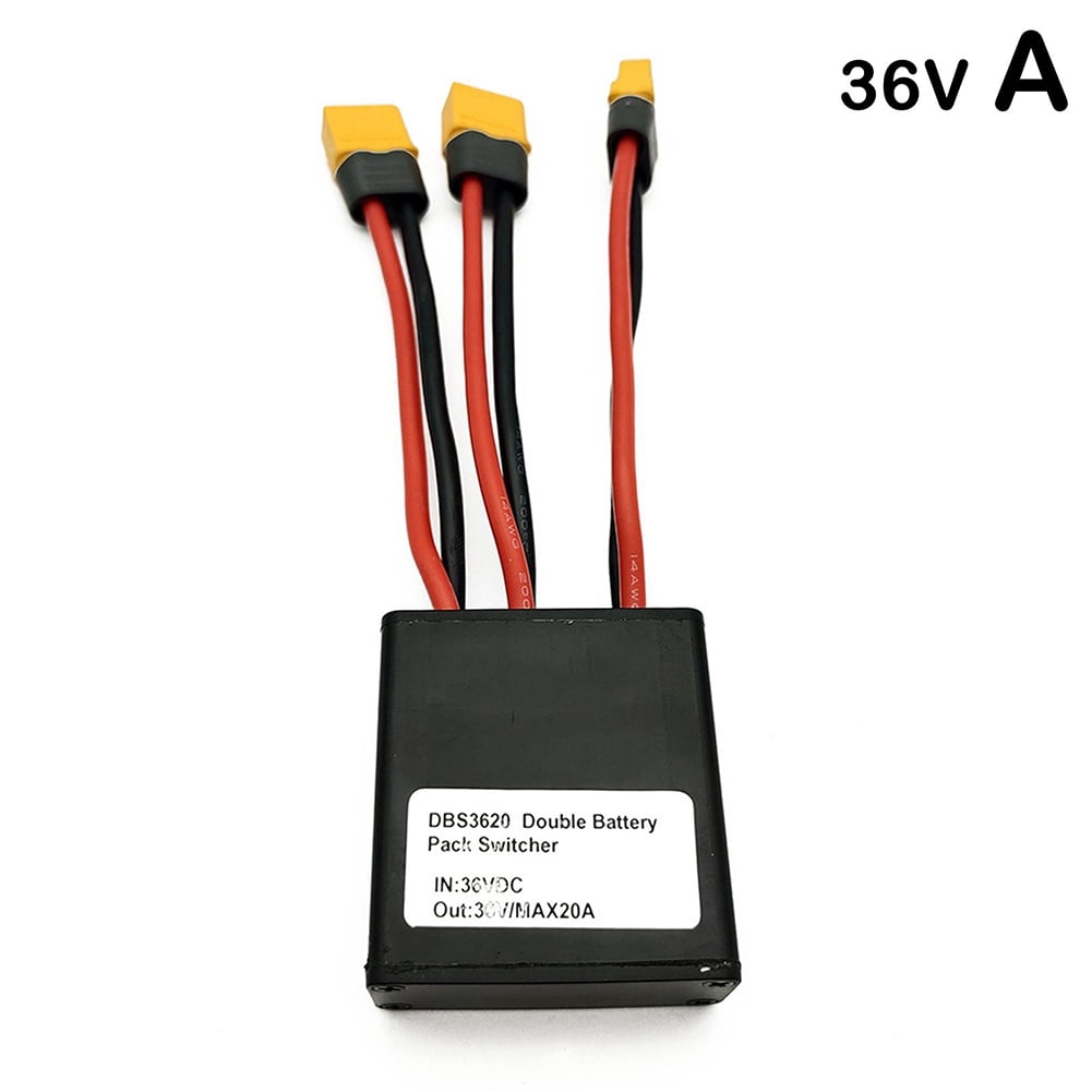 Dual Battery Connector Adapter 36V / 8V 20A 500W Maximum Module Switch ...