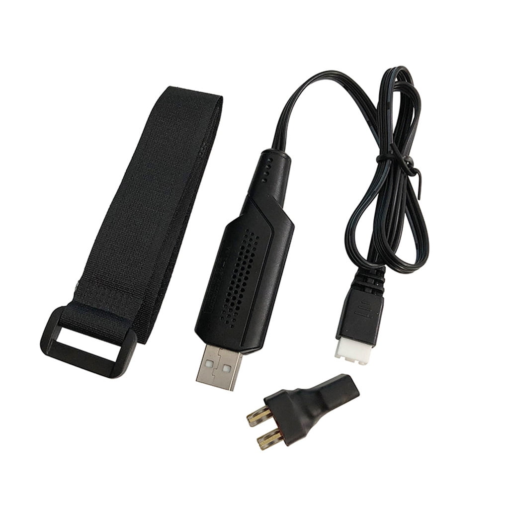 Dual Battery Connector + USB Cable + Fixing Strap For 9125 RC Car ...